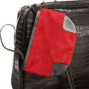 Mobile Edge Women's Black, Milano 15.4 Inch Business Laptop Handbag Faux Croc, Soft Poly-Suede Lining Protection, MEMC1S