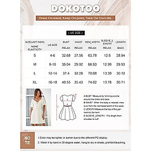Dokotoo Summer Dresses for Women 2025 Casual Wedding Guest Spring Sexy V Neck Party Cocktail Elegant Short Sleeve Beach Dresses Fashion Outfits Mini Dress White