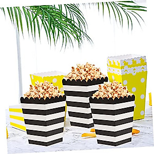 ULTECHNOVO 96 Pcs Popcorn Boxes Popcorn Box Snack Container Cupcake Toppers Cupcakes Containers Party Popcorn Containers Popcorn Treat Boxes Movie Theater Popcorn French Fries Boxes Hat