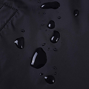 Jingle Bongala Boys Girls Lightweight Breathable Raincoat Waterproof Hooded Rain Jacket Windbreaker Easy to Fold-Black-150