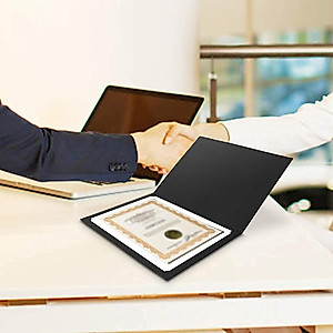 SUNEE Certificate Holders(Black, 30 Packs), Diploma Covers Gold Foil Border, for Letter Size 8.5x11 Certificates, Cardstock, Document Papers