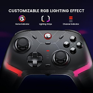 GameSir Cyclone 2 Wireless Controller - 1000Hz Polling Rate, TMR Joysticks, Hall/Micro 2-in-1 Triggers for PC/Switch/Android/iOS, PC Gaming Controller with Charging Dock (Black)