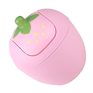 NUOBESTY Office Decor Xxcm Container Car Bins Lid Dustbin Home Lids Mini Brush Use Bin Strawberry Tiny Recycling with for Makeup Tabletop X Room Cans Dispenser Rubbish Baskets Coffee Swing Car Decor