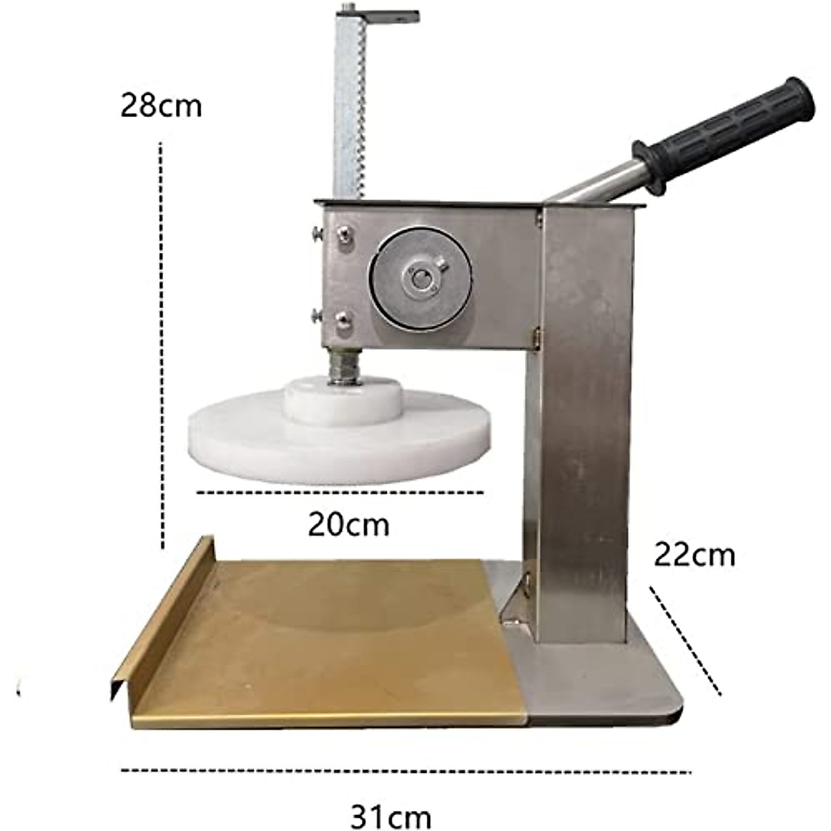 HACSYP Pizza Dough Press, Manual Stainless Steel Pizza Forming Machine, Pastry Press Machine, Dough Press for Commercial or Family
