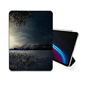 Kawaii Moonlight Night Tree case Compatible with iPad Mini Air Pro 7.9 8.3 9.7 10.2 10.9 11 12.9 inch Pattern Cover New 2022 2021 Trifold Stand 3 4 5 6 7 8 9 Generation 371 (12.9 Pro 3/4/5 gen)
