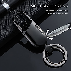 ASSCV Car Keys Keychain, Heavy Duty Keychains,Car Key Fob Accessory For Men and Women,With Elegant Metal Box (Black)