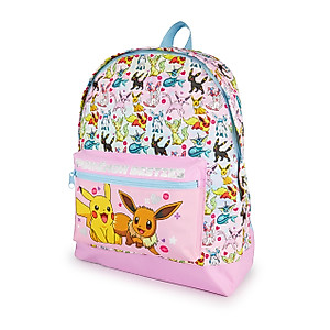 Pokemon Backpack Pikachu Eevee Besties Pink Glitter Bag