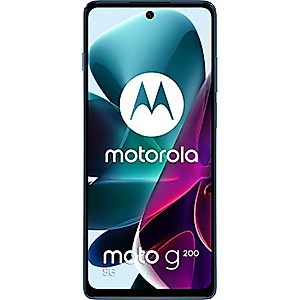 Motorola Moto G200 Dual-SIM 128GB ROM + 8GB RAM (GSM Only | No CDMA) Factory Unlocked 5G Smartphone (Stellar Blue) - International Version