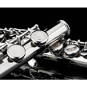 Glory Closed Hole C Flute With Case, Tuning Rod and Cloth, Gloves, Nickel Siver