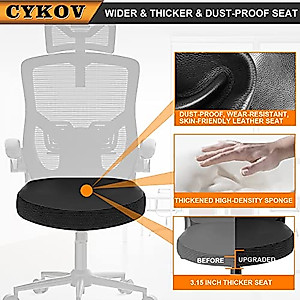 𝑯𝑶𝑴𝑬 𝑶𝑭𝑭𝑰𝑪𝑬 𝑪𝑯𝑨𝑰𝑹, Ergonomic Mesh Desk Chair, High Back Computer Chair- Adjustable Headrest with Flip-Up Arms, Lumbar Support, Swivel Executive Task Chair (Modern, Black)