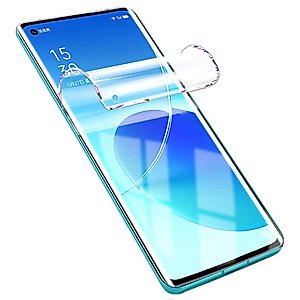 PORRVDP Hydrogel Screen Protector for Oppo Reno 6 Pro 5G (NOT Tempered Glass Film),2 Pcs Upgraded Flexible TPU Transparent Protective Screen Protector [Clear HD] [Ultra Sensitivity][Non-breakable]