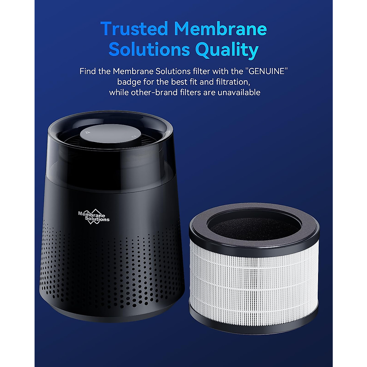 Genuine MSB5 Air Purifier Filter Replacement, 3-in-1 High-Efficiency H13 True Hepa Air Filter Replacement for Smoke Pollen Dander Hair Smell-Standard Version (2 Pack)