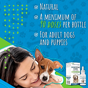 Nutrition Strength Digestive Care for Dogs, Natural Constipation Relief for Dogs and Puppies & Support for Diarrhea, Bloating, Bad Breath, Vomiting, Lack of Appetite, 60 Milliliters