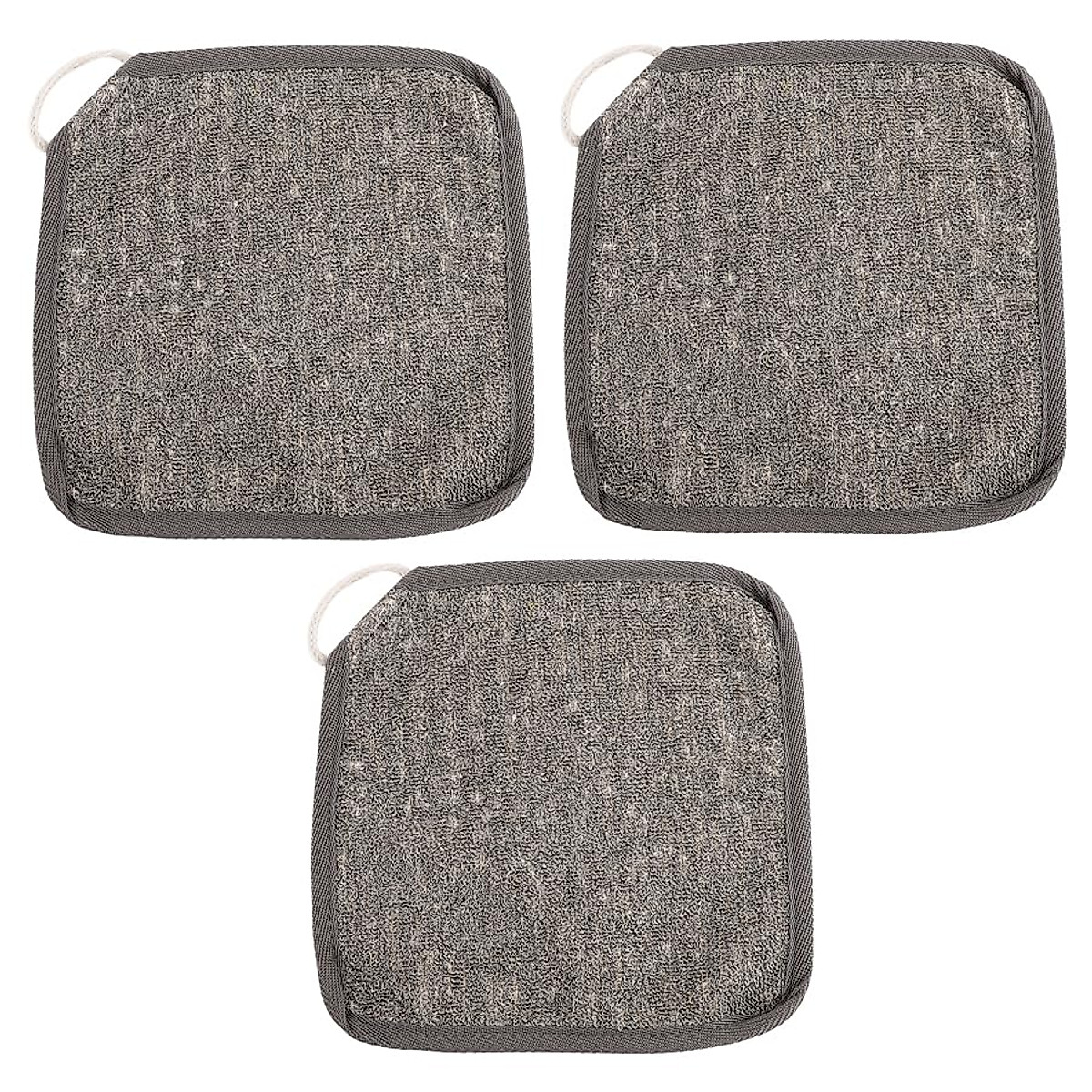 Framendino, 3 Pack Dual-Textured Exfoliating Washcloth with Soft and Scrubbing Side Body Exfoliation Wash Clothes for Bath Shower