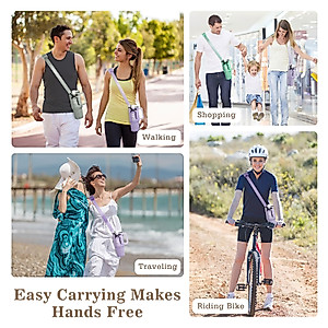 Nuovoware Water Bottle Carrier Bag Fits Stanley 40 Oz Tumbler with Handle, Water Bottle Bag with Adjustable Shoulder Strap, Neoprene Water Bottle Holder for Stanley Water Bottle Accessories, Purple