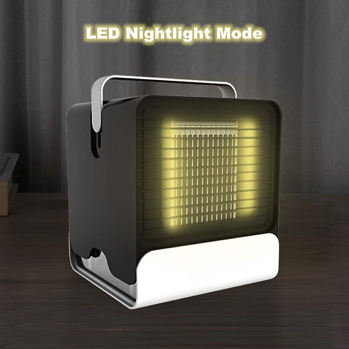 Air Cooler, Evaporative Air Cooler& Portable Air Conditioner/Humidifier Mini-negative Ion USB Air Conditioning Fan, Desktop Cooler Office Refrigeration Strong, Low Noise Design with Night Lights