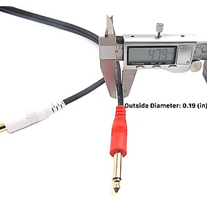 Devinal [25 Feet 1/8 inch Male Stereo to Dual 1/4 Mono Male Audio Cable, 3.5mm TRS to Dual 6.35mm TS Y Splitter Breakout Cord, Gold Plated Heavy Duty Durable 7.5 Meters