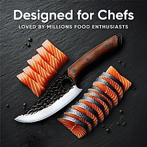 Matsato Chef Knife - Perfect Kitchen Knife. Japanese Knife for Cooking, Chopping. Japanese Style Knife for Home, Camping, BBQ. For Balance & Control