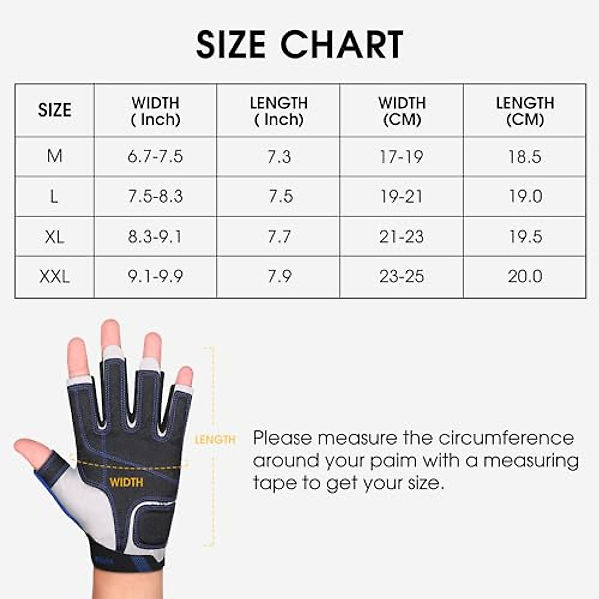 FitsT4 Sports Kayaking Gloves 3/4 or Full Finger Padded Palm Fingerless Gloves for Men Women Youth Perfect for Sailing Paddling Canoeing Boating Workout Rowing SUP and Other Water Sports