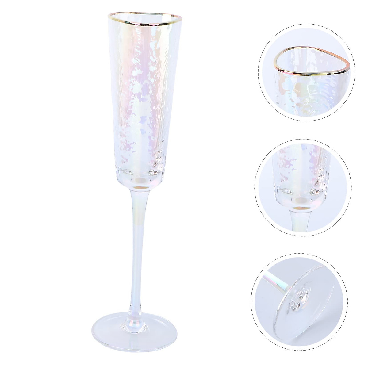 Gogogmee 1pc Glass Mojito Glasses Glass Party Wine Cups Martini Cups Dessert Glasses Goblet Toasting Glasses Vintage Glasses Crystal Glass Dinner Party European Style