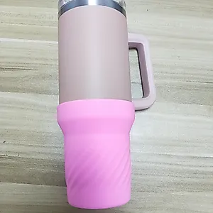 Gavoyeat Silicone Boot for Stanley Cup 40 oz, Cup Bottom Protector Sleeve Cover Fit with Stanley Quencher H2.0 FlowState Tumbler/Adventure Quencher Tumbler (40 oz, Rose Red, 1)