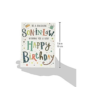 Regal Publishing Modern Birthday Card Son in Law - 8 x 6 inches -