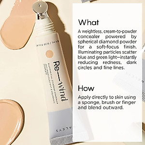 HALEYS Full-Coverage Concealer Set (Light/Medium-Warm): Re-wind Blurring Full Coverage Concealer, Brighten, Reduce dark circles and fine lines, Longwear, Lightweight, Re-mix Makeup Sponge, Smooths