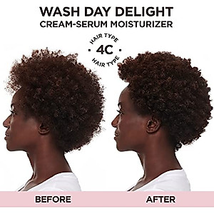 Carol's Daughter Wash Day Delight Cream Serum Moisturizer for Curly Hair, Anti-Frizz, Made with Rose Water and Glycerin, 6.8 Fl Oz