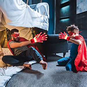 COTRUERE Led Gloves Light Up Cool Finger Toys Christmas Halloween Birthday Party Rave Flashing Gifts for Kids Teens Adults (red)