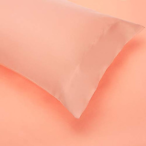 Amazon Basics 5-Piece Lightweight Microfiber Bed-In-A-Bag Comforter Bedding Set - Twin/Twin XL, Coral Medallion