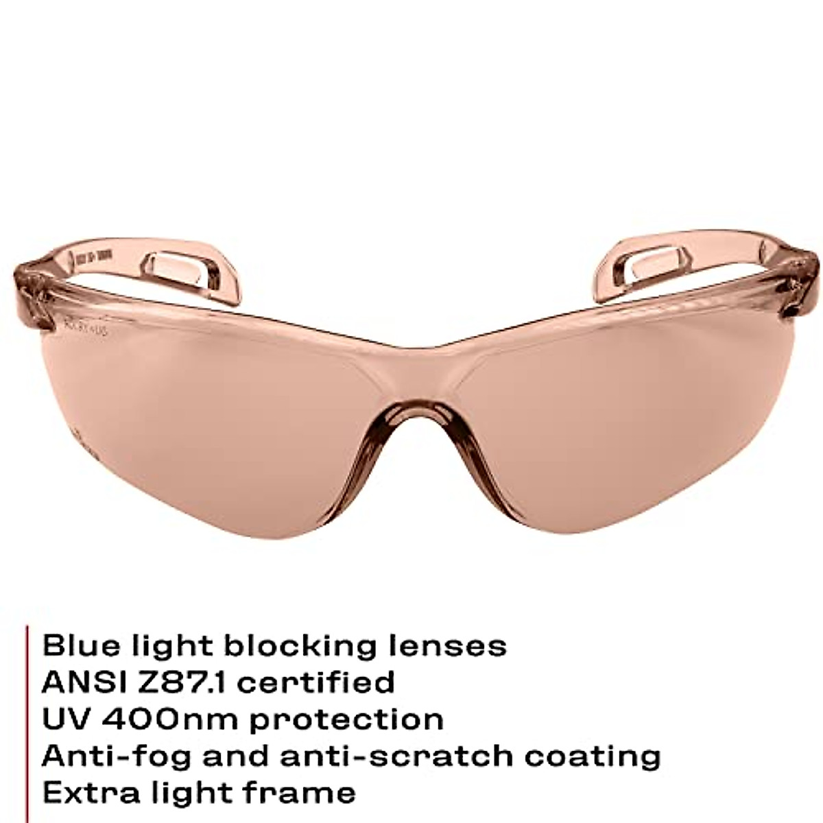 NoCry Lightweight Blue Light Blocking Glasses with Orange Lenses, Anti Fog and Anti Scratch Coating and UV 400 Protection; ANSI Z87.1 Certified