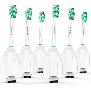 BrightDeal Toothbrush Heads for Philips Sonicare Essence Elite Advance Xtreme CleanCare E-Series Electric Sonic Screw-on Brush Replacement HX7022/66 HX7023 HX7001 with Cap, 6 Pack