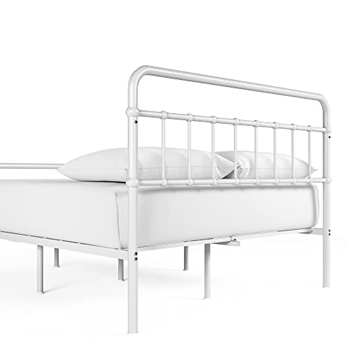 ZINUS Florence Metal Platform Bed Frame / Mattress Foundation / No Box Spring Needed / Easy Assembly, White, Full