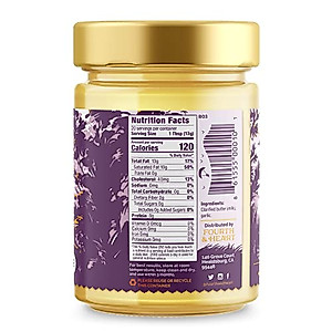 4th & Heart California Garlic Grass-Fed Ghee, 9 Ounce, Keto, Pasture Raised, Lactose and Casein Free, Certified Paleo