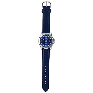Casio MTP-VD01L-2BV Men's Enticer Blue Leather Band Blue Dial Casual Analog Sporty Watch