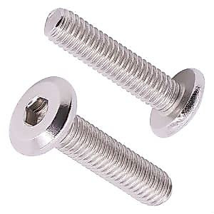 M5-0.8 x 10mm (60 pcs) Hexagon Socket Head Cap Screws, Furniture Screws, Connecting Bolts, 304 Stainless Steel 18/8, Full Thread, Bright Finish, Metric Standard