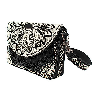 Mary Frances Back to Nature Shoulder Handbag, Black