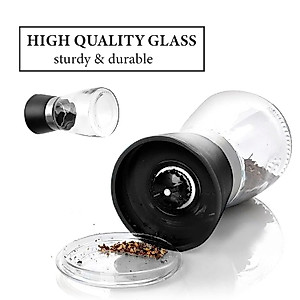 Salt and Pepper Grinder - Ceramic Salt and Pepper Grinder for Salt and Pepper Shakers Kitchen Grinder Grinder Ceramic and Copper Hand Grinder for Kitchen