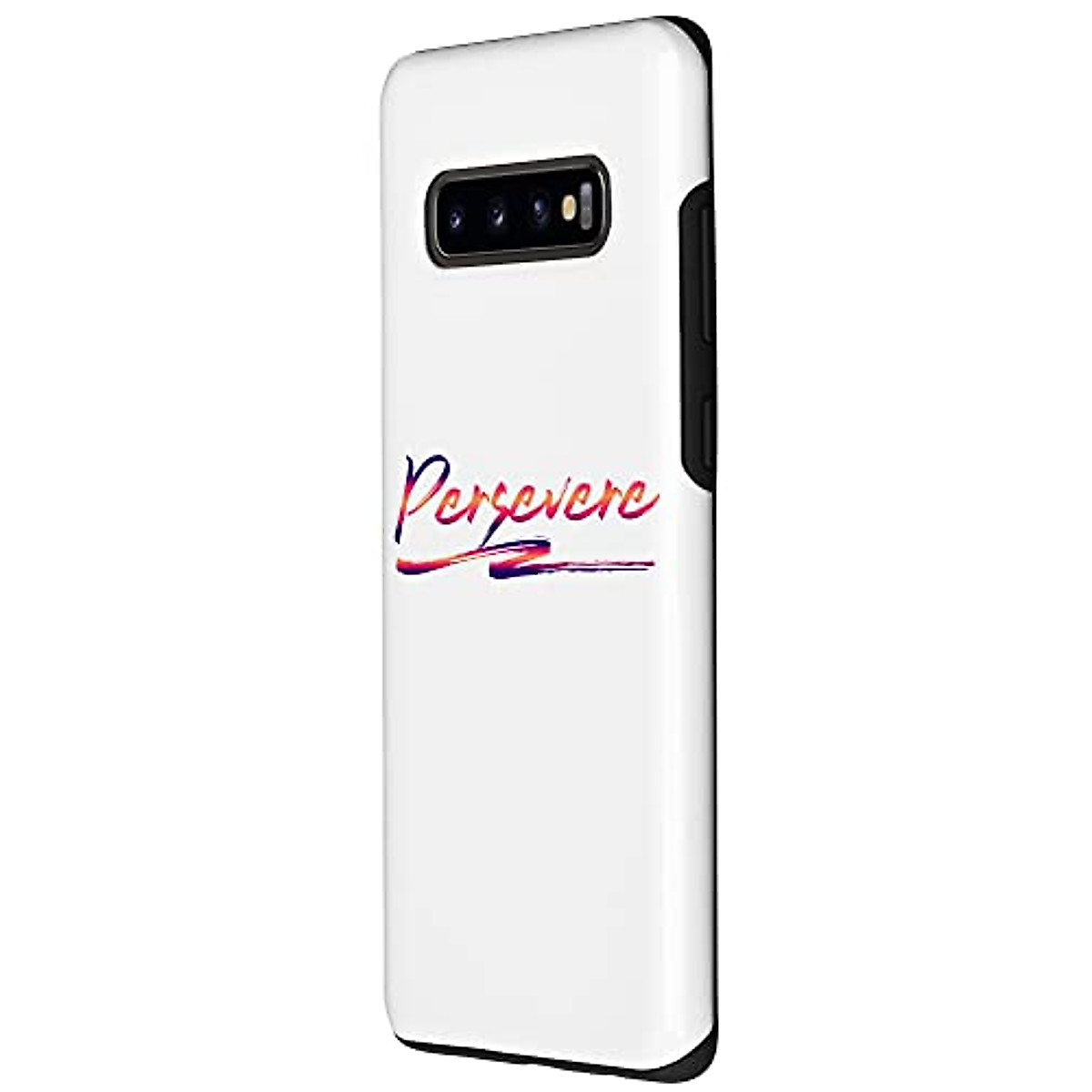 Galaxy S10+ "Persevere" inspirational Ombre graphic design Case