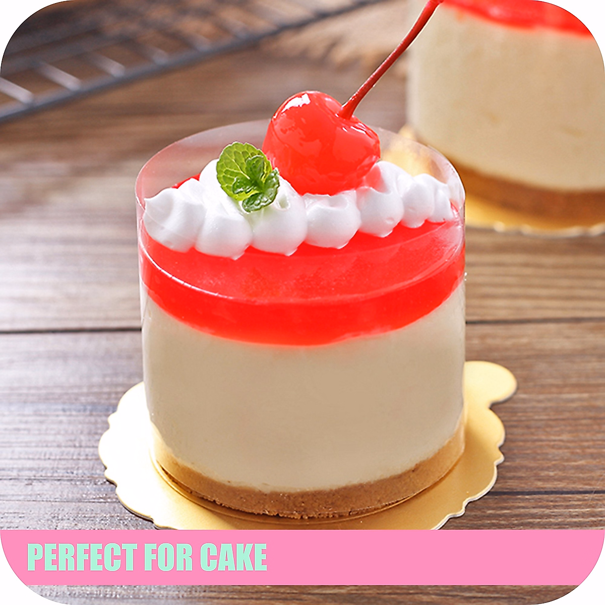 Cake Collar, GUCUJI Chocolate Mousse and Cake Decorating Acetate Sheet Clear Acetate ROLL 125 Micron (2.4 X 394 inch)