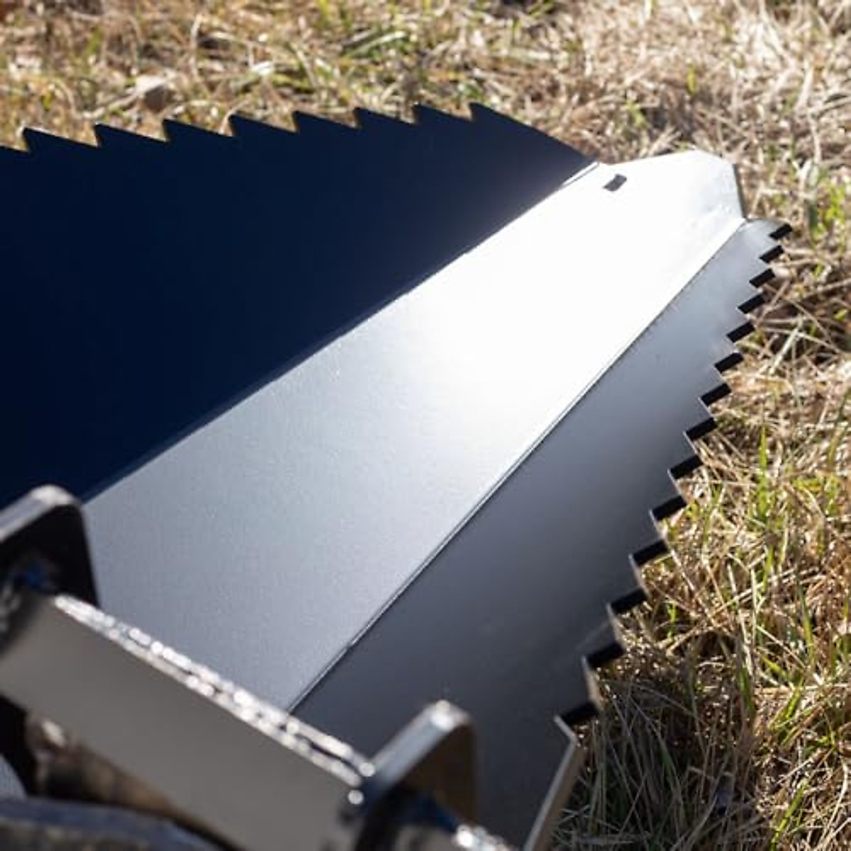 Titan Attachments Economy Series Stump Bucket Tree Scoop Digger, Universal Skid Steer Quick Tach, Serrated Leading Edge, Ideal for Light Duty Ripping Roots, Removing Smaller Tree Stumps