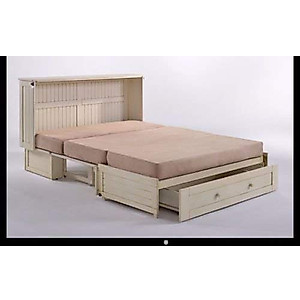 Night & Day Furniture Daisy Murphy Cabinet Memory Gel Foam Tri Fold Mattress, Queen, Butter Cream