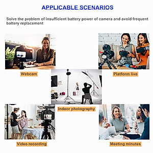 Kimaru AC-PW20 Power Supply Adapter NP-FW50 Dummy Battery Kit for Sony Alpha ZV-E10 A6000 A6100 A6300 A6400 A6500 A5000 A5100 A7 A7II A7RII A7S A7SII RX10II III IV NEX3/5/6/7 Cameras.