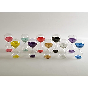 Graces Dawn Super Beautiful Transparent Glass Hourglass Sand Timer 60 Minutes with (White)