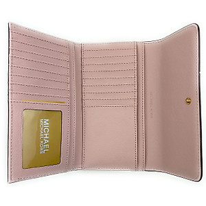 Michael Kors Jet Set Travel Large Chain Shoulder Tote bundled with Michael Kors Jet Set Travel Trifold Wallet (Powder Blush)