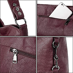 YALUXE Genuine Leather Shoulder Bag Stylish Womens Crossbody Travel Top-Handle