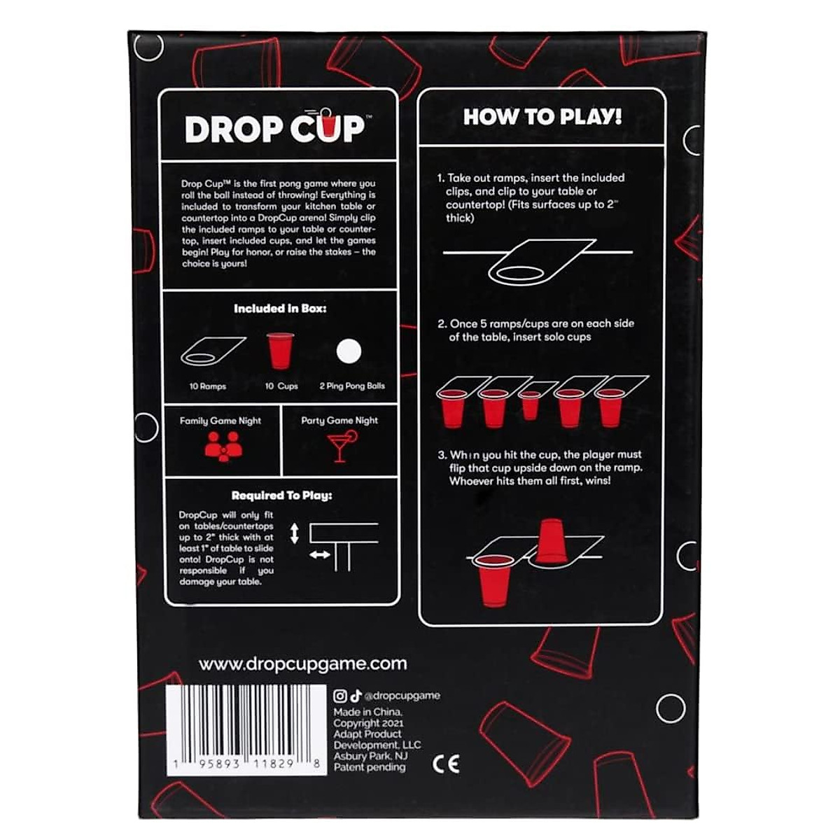 Drop Cup Pong That's On A Roll - Family Friendly Party Game - Adult Party Game