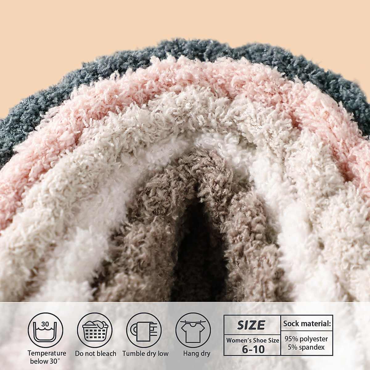 Fuzzy Socks for Women - Womens Fuzzy Socks Fluffy Cozy Socks Warm Socks for Women Slipper Socks Soft Comfy Sleeping Socks Gift for Women