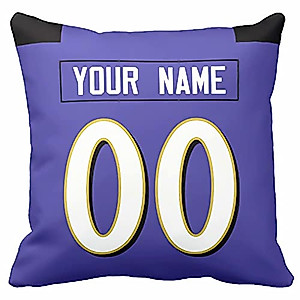 Throw Pillow 2 Packs Custom Any Name and Number for Men Youth Boy Gift