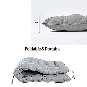 2 3 Seater Garden Patio Non-Slip Bench Cushion Outdoor Furniture Swing Chair Long Soft Seat Pad 55 160cm Comfortable Home Office Sofa Pads for Indoor Black